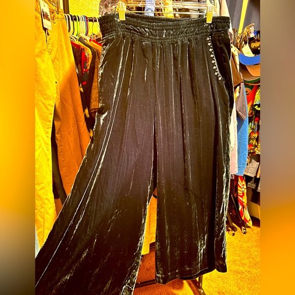 HEI | Pants & Jumpsuits | Green Velvet Bohemian Style Pants Hei Brand ...